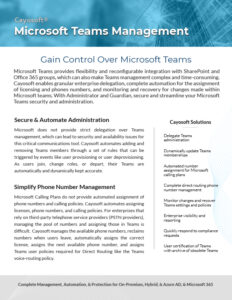 Microsoft Teams Management - Cayosoft