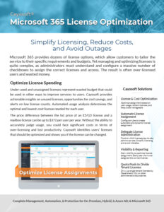 Microsoft 365 License Management and Optimization - Cayosoft