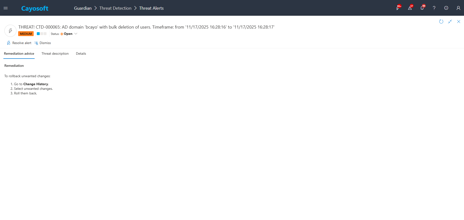 AD domain with bulk changes of users - Cayosoft